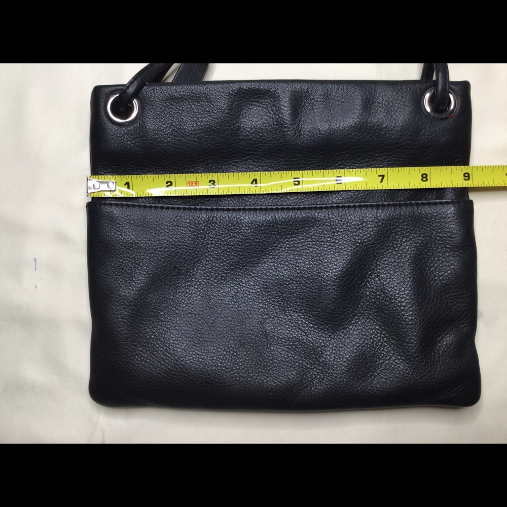 Margot Black Leather Kari Crossbody Bag - Gem